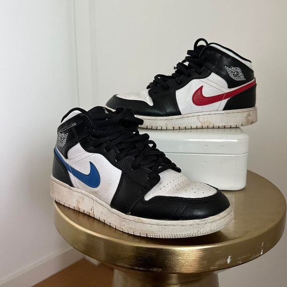 Jordan | Shoes | Air Jordan Mid Multi Color Swoosh Sneaker | Poshmark